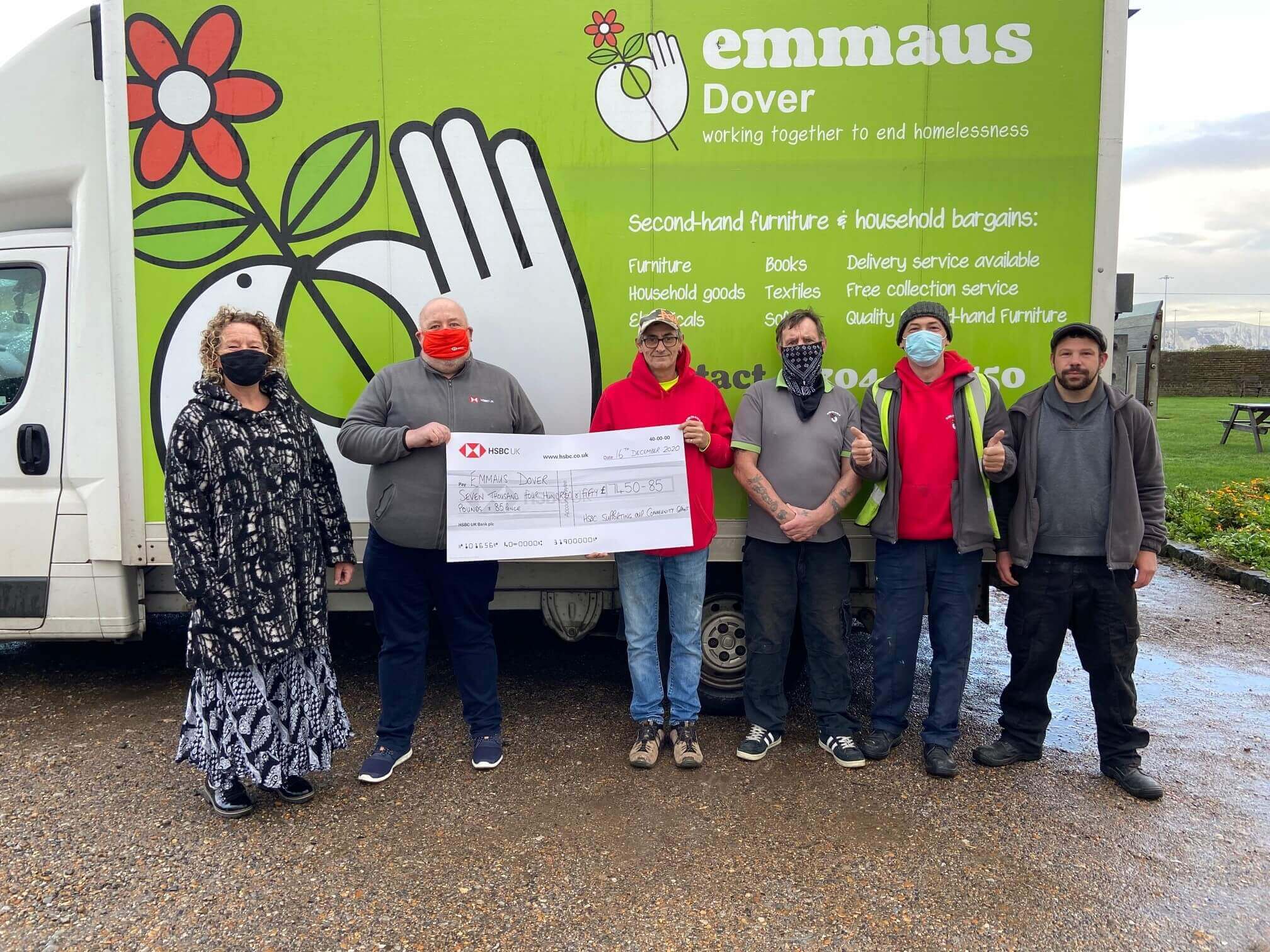 HSBC Donates £7,450 to Emmaus Dover | Homelessness Charity