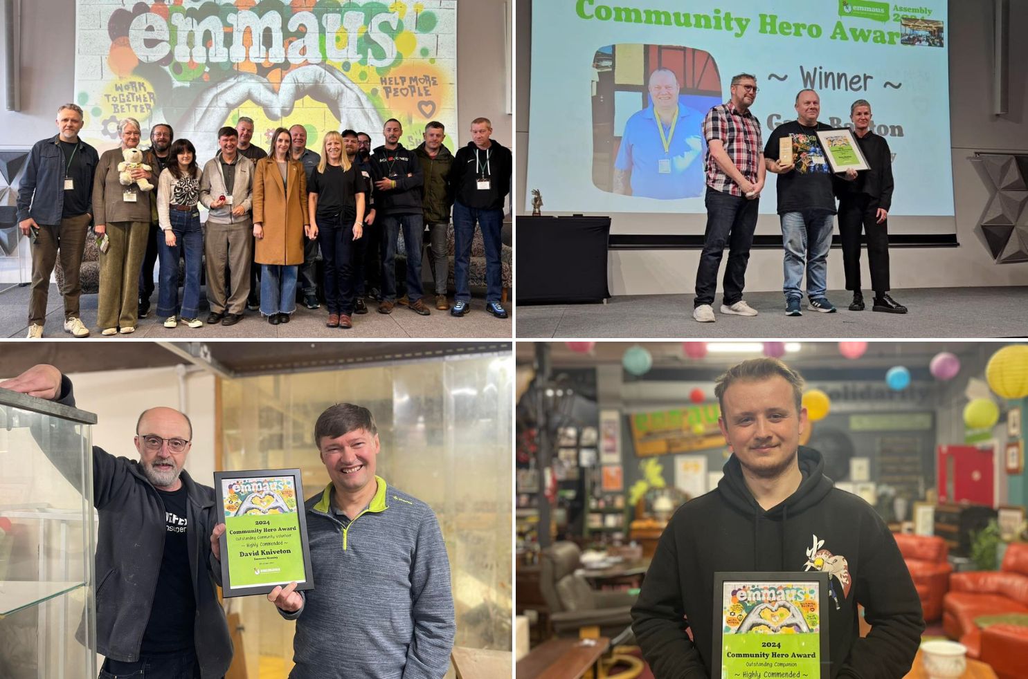 Mossley trio recognised at Emmaus Assembly - Emmaus Mossley